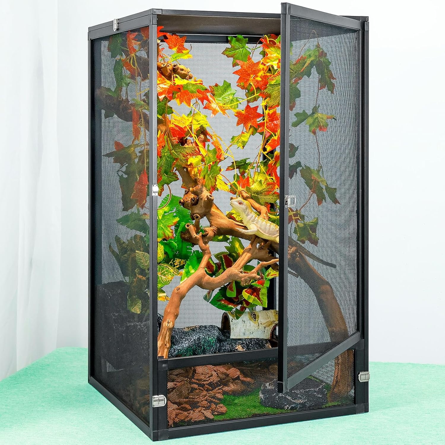 33 Gal Detachable and Foldable Reptile Butterfly Cage Terrarium, 360 ...
