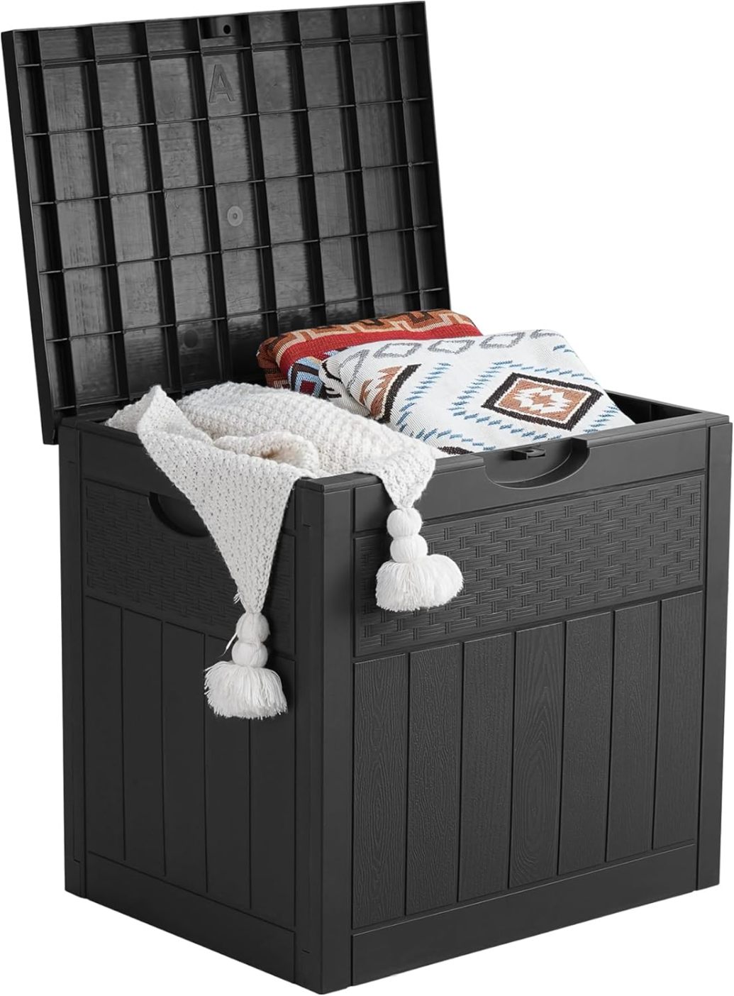 33 Gallon Deck Box, Small Outdoor Storage Box Waterproof, Lockable ...