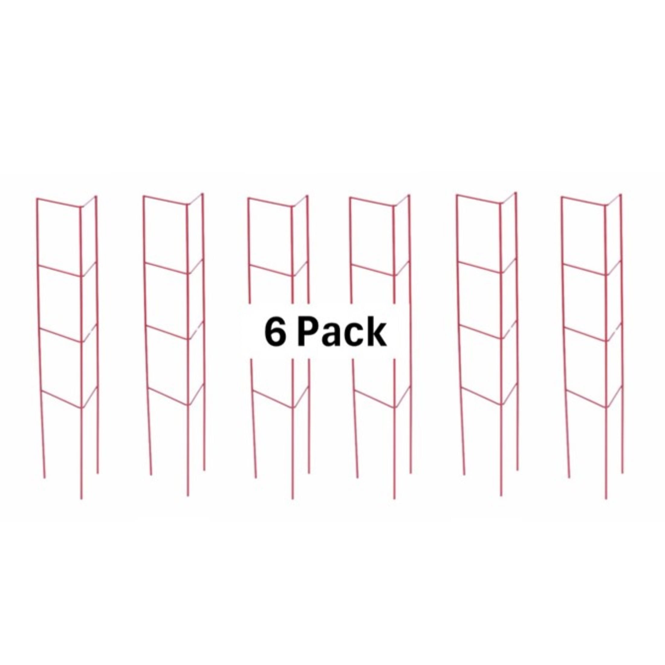 Panacea 89767-6, 6 Pack 33"H Vegetable Corner Trellis - Red - Walmart.com