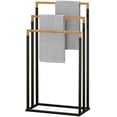 33 Inch Standing Towel Rack, Freestanding Bath Towel Holder with 3 Tier ...