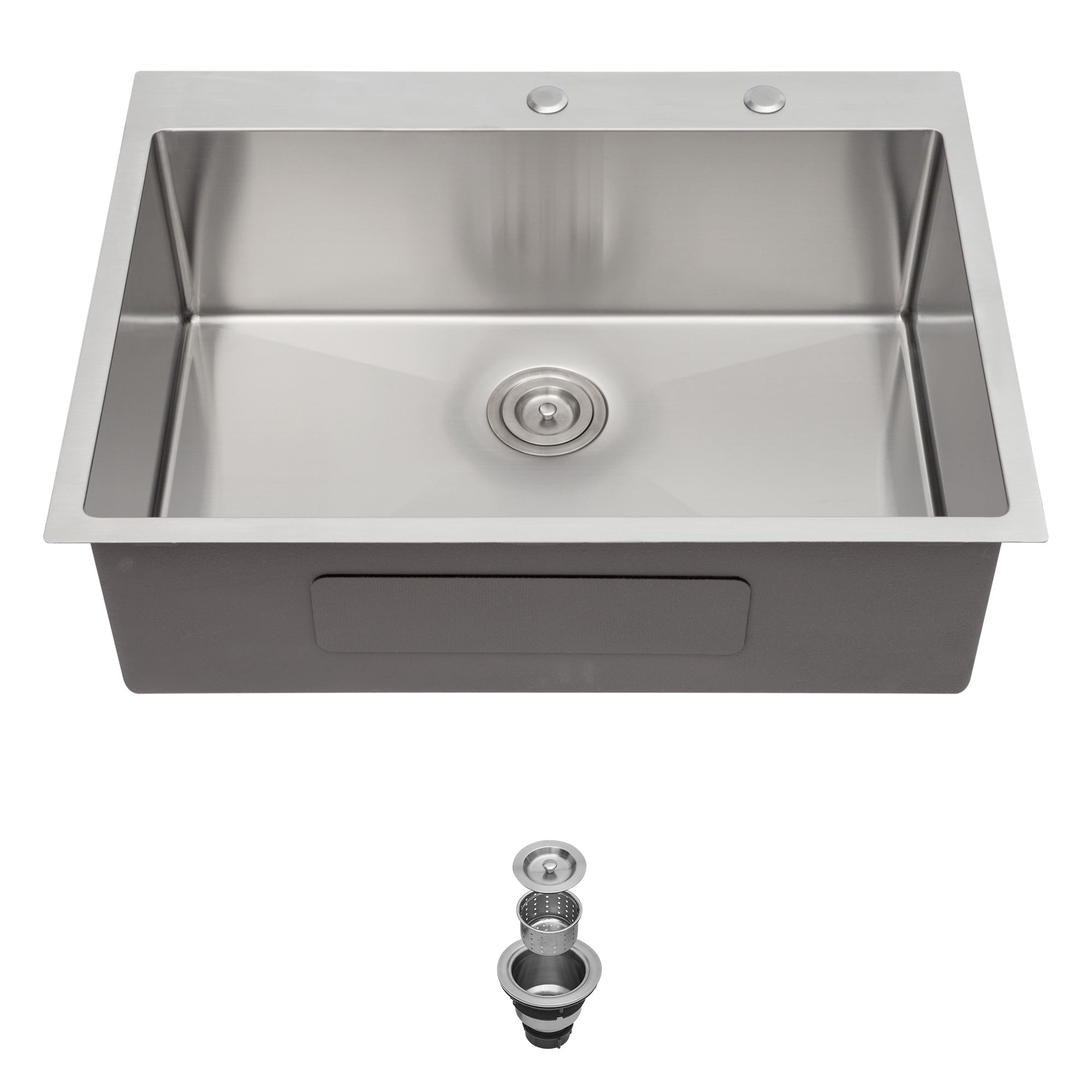 33 Inch Topmount Sink - 33" x 22" x 9" Drop in Stainless Steel Kitchen ...