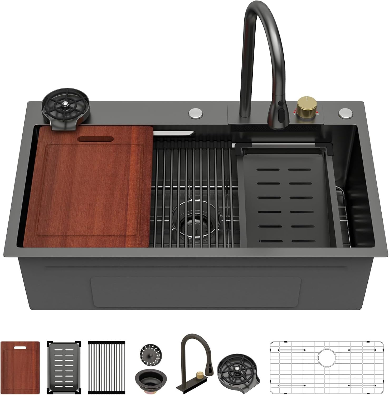 33 Inch Waterfall Kitchen Sink - 33x22 Inch Drop In Kitchen Sink Ledge ...