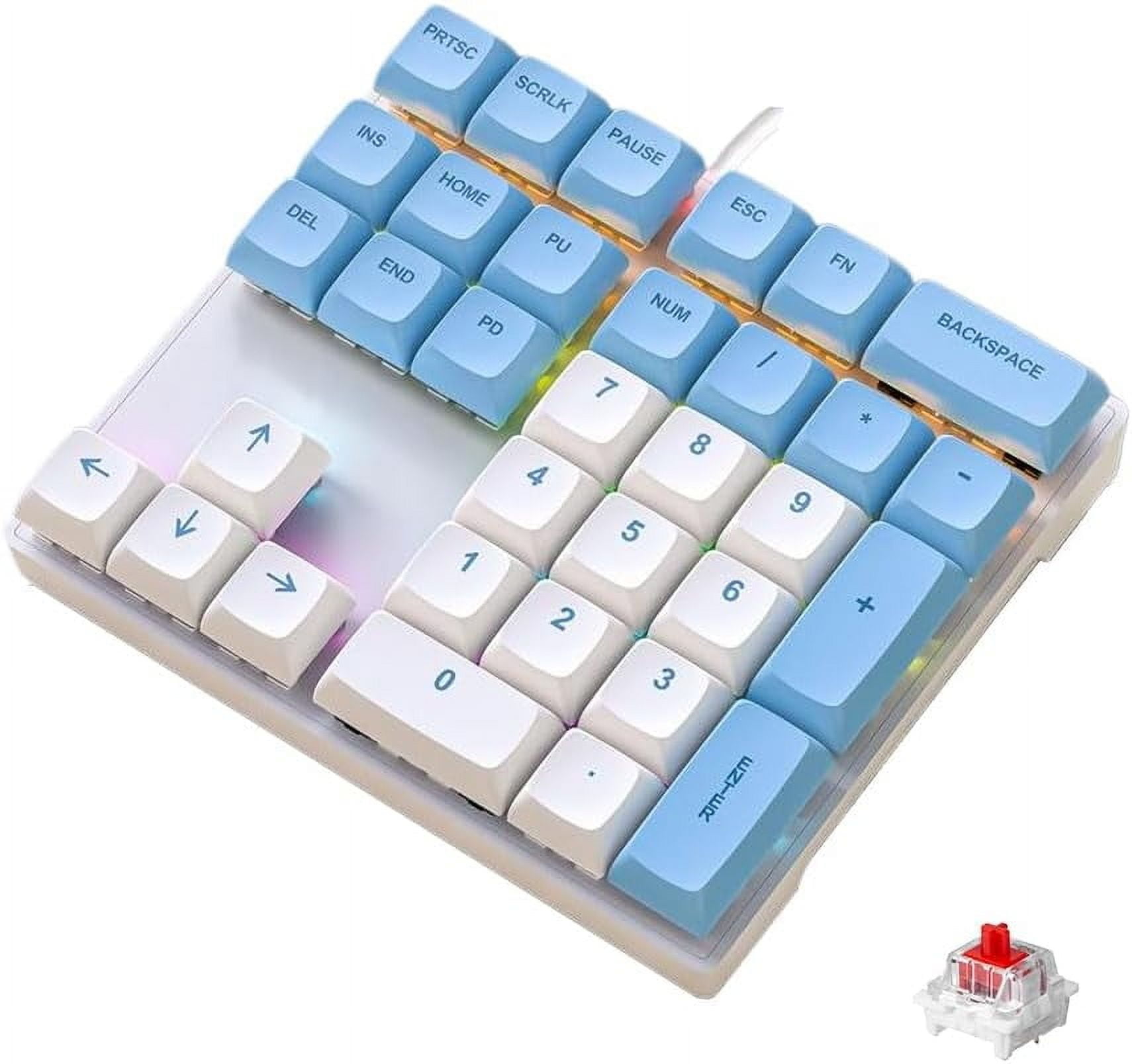 33-Key Wired USB Mechanical Backlit NKRO Numpad with XDA PBT Keycaps ...