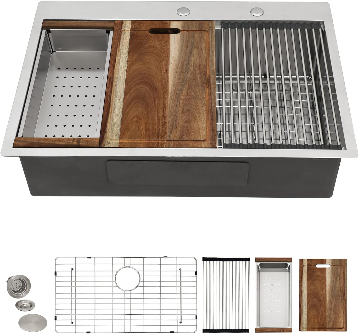 33 Kitchen Sink Drop In - SIMING 33"x22" Kitchen Sink Drop In Topmount ...