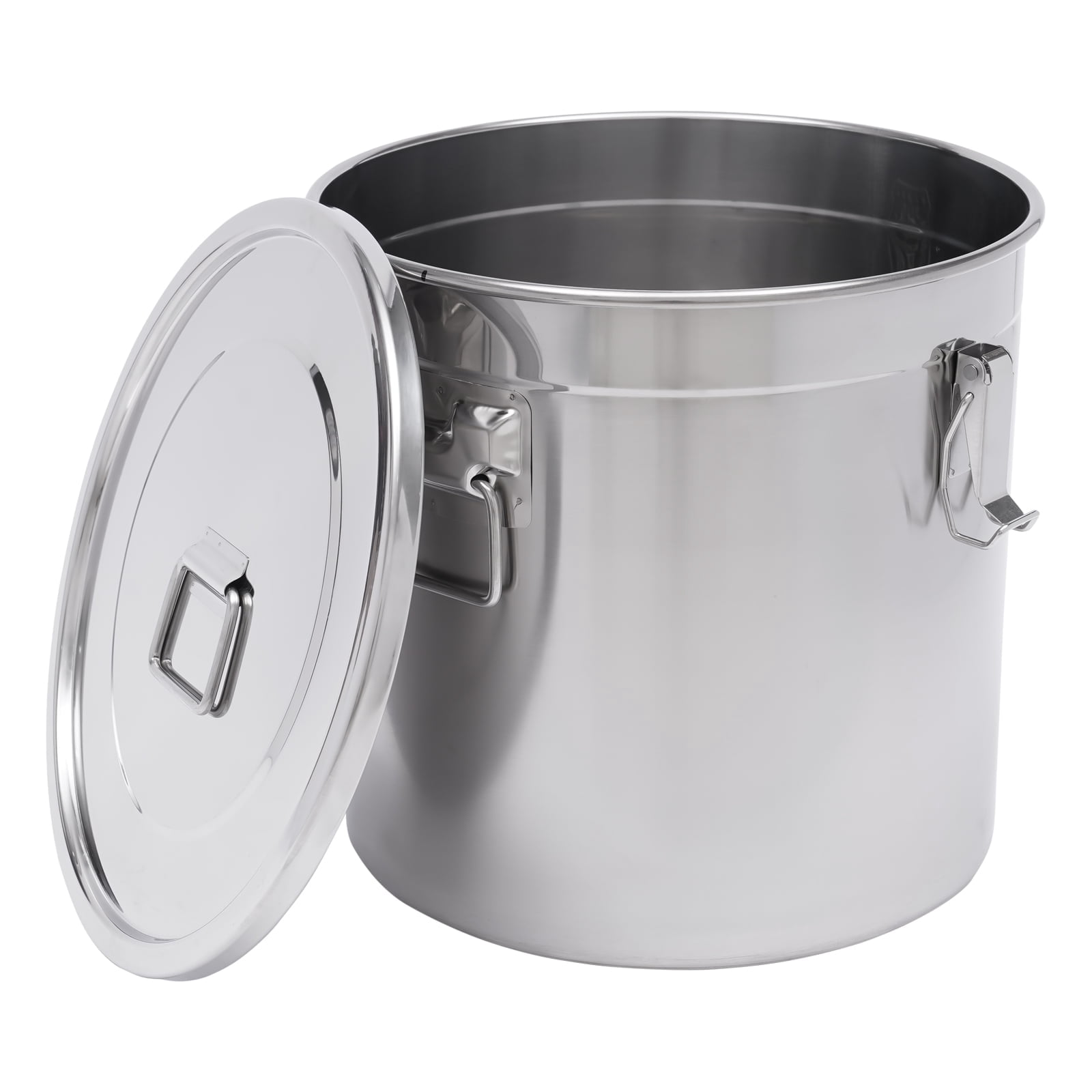33 L/1115 oz Stainless Steel Airtight Bucket Cereal Container Rice Milk ...