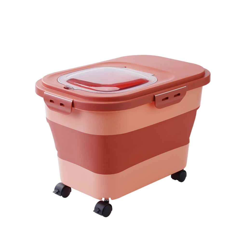 33 LBS Pets Dog Food Storage Containers with Wheels and Lids ...