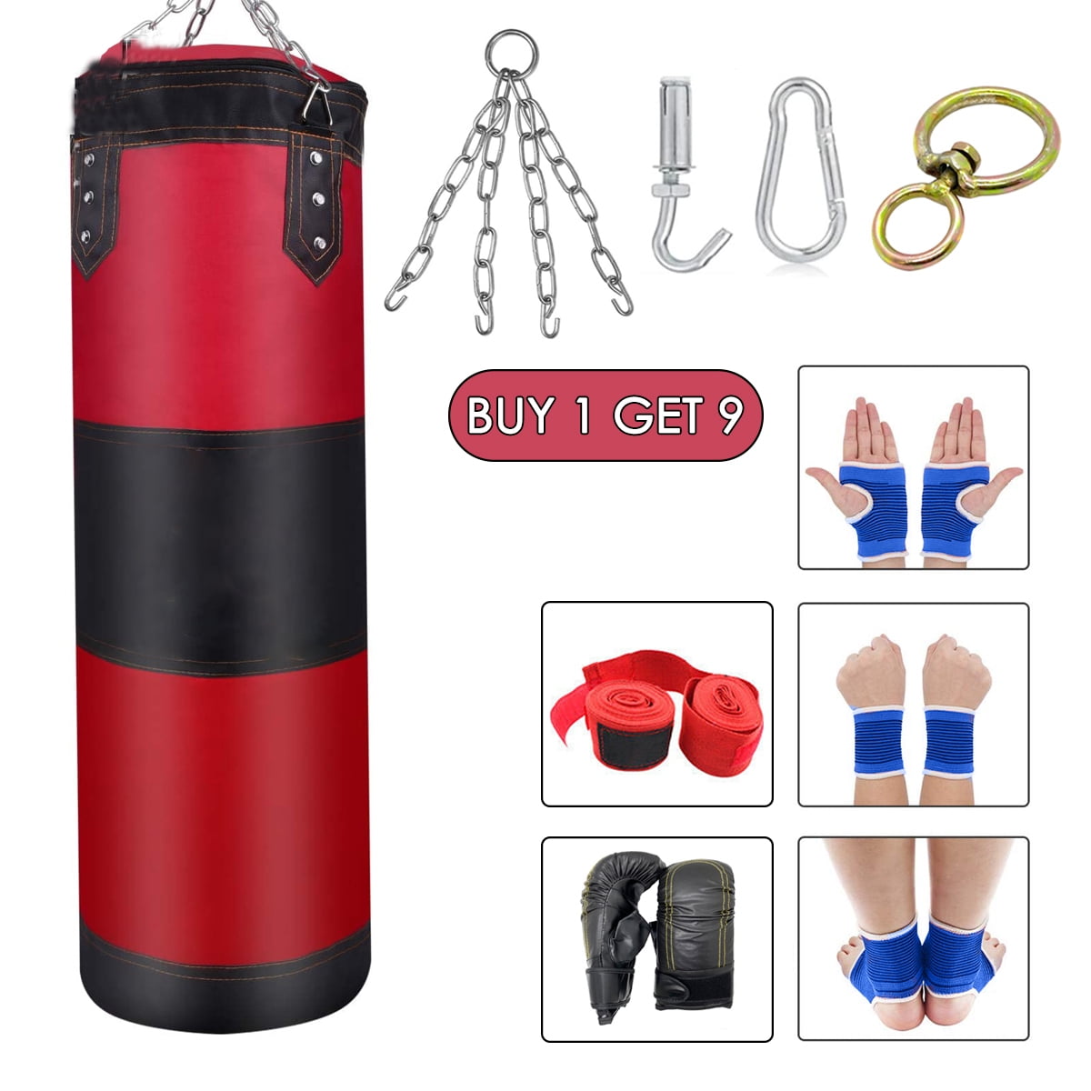 Youth Boxing Training Set - 33 Lbs 9IN1 Heavy Punching Bag & MMA ...