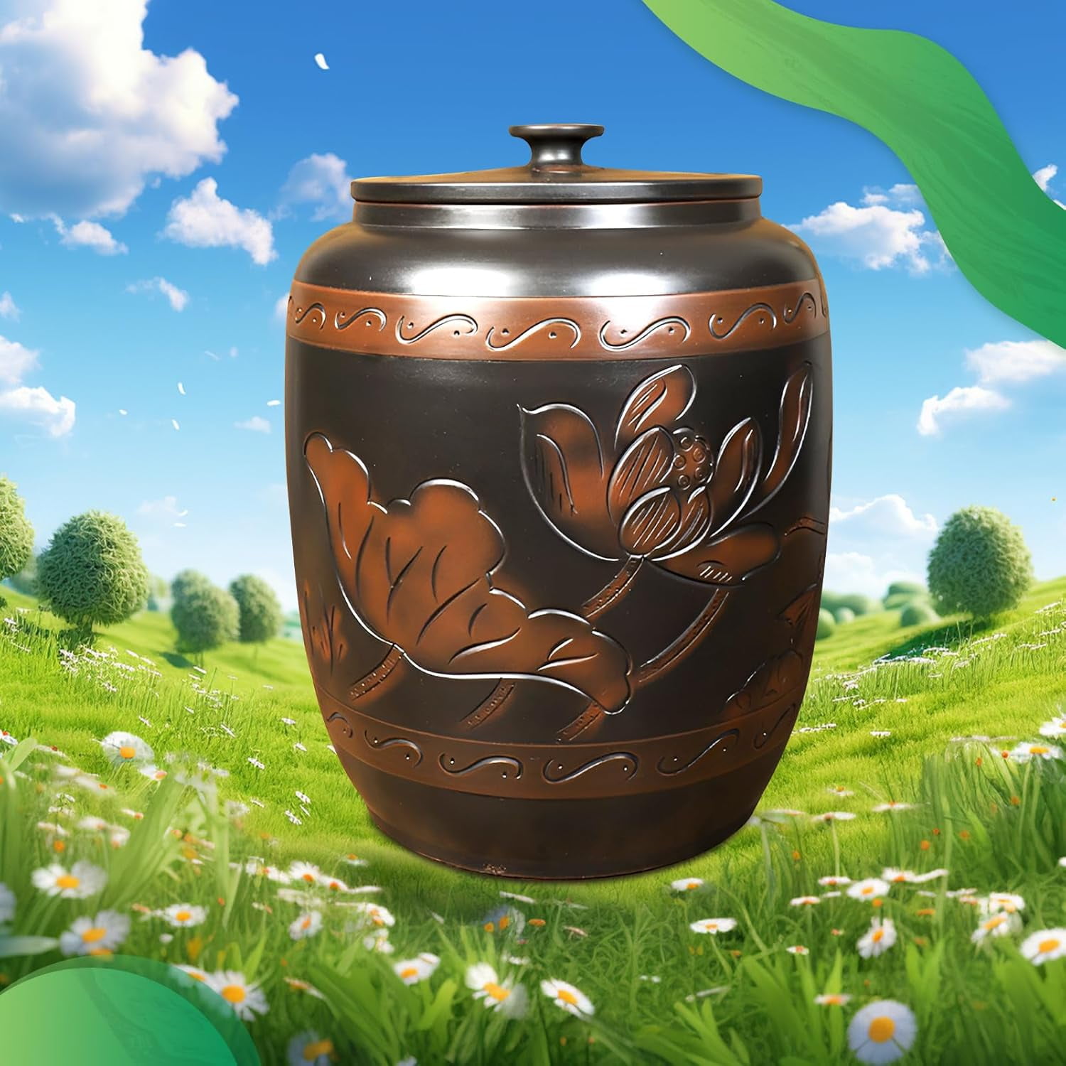 33 Lbs Rice Dispenser, Rice Storage Container with Airtight Lid ...