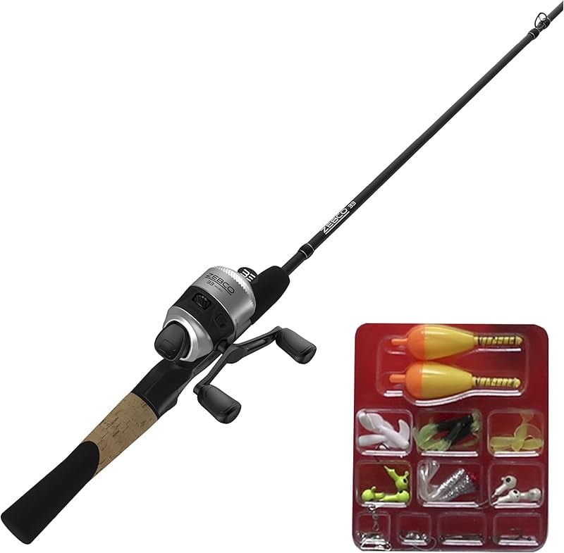 33 Micro Spincast Reel and 2-Piece Fishing Rod Combo, 4.5-Foot Rod with ...