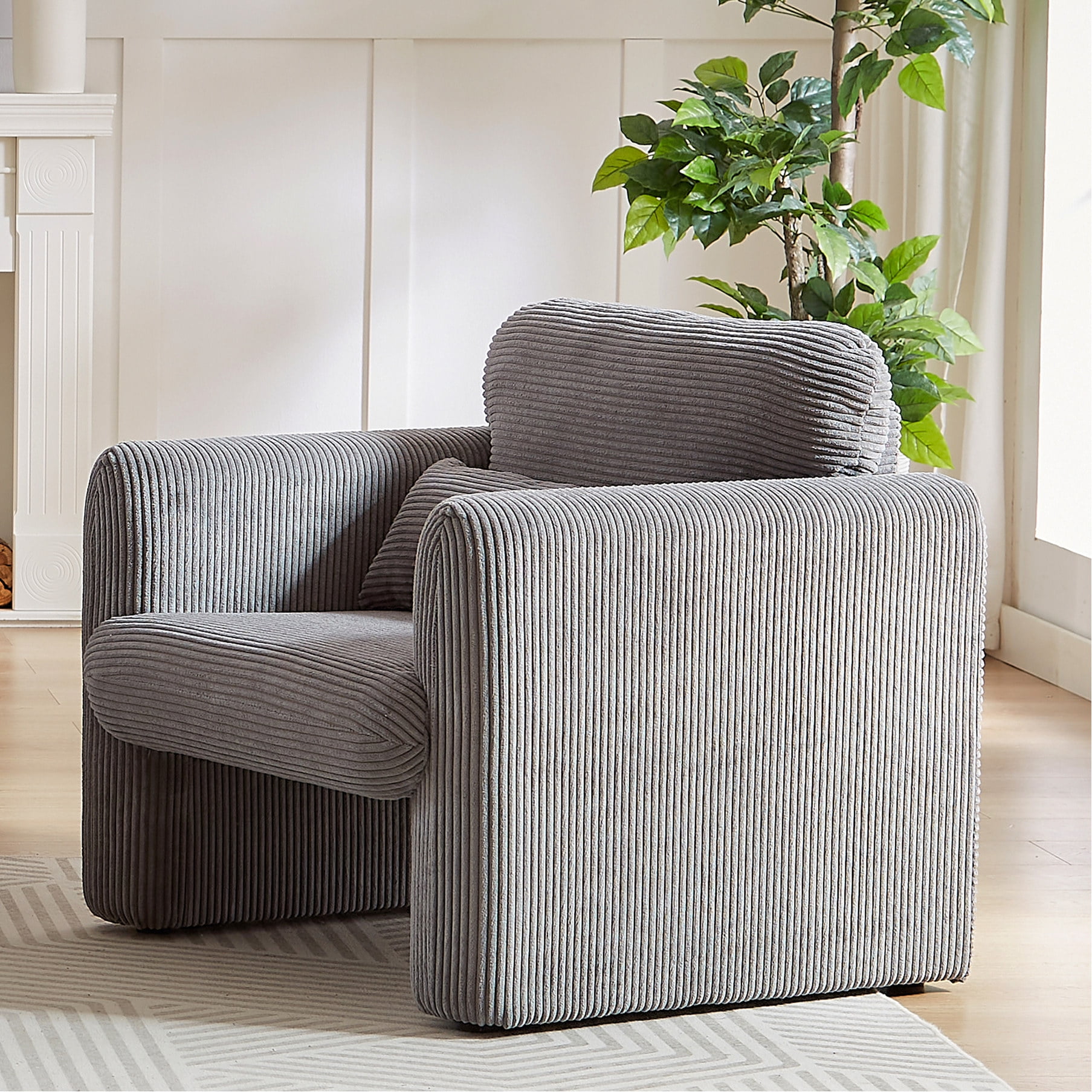 33" Modern Corduroy Lounge Chair | For Quiet Reading in Room | Offers ...