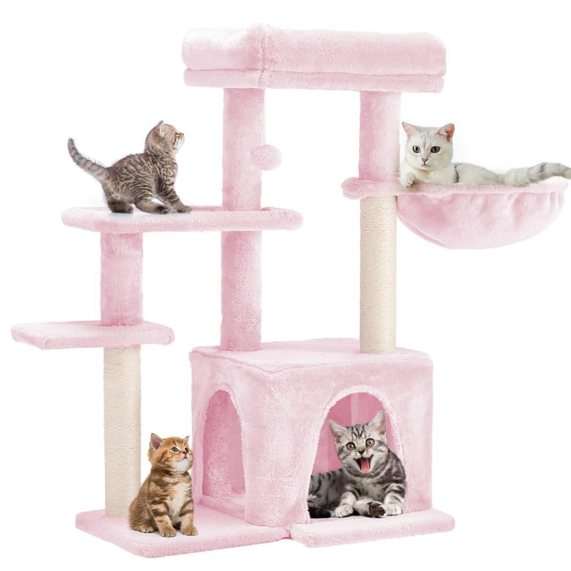 33" Multi-Level Cat Tree Tower for Indoor Kittens, Sturdy Sisal & Plush ...