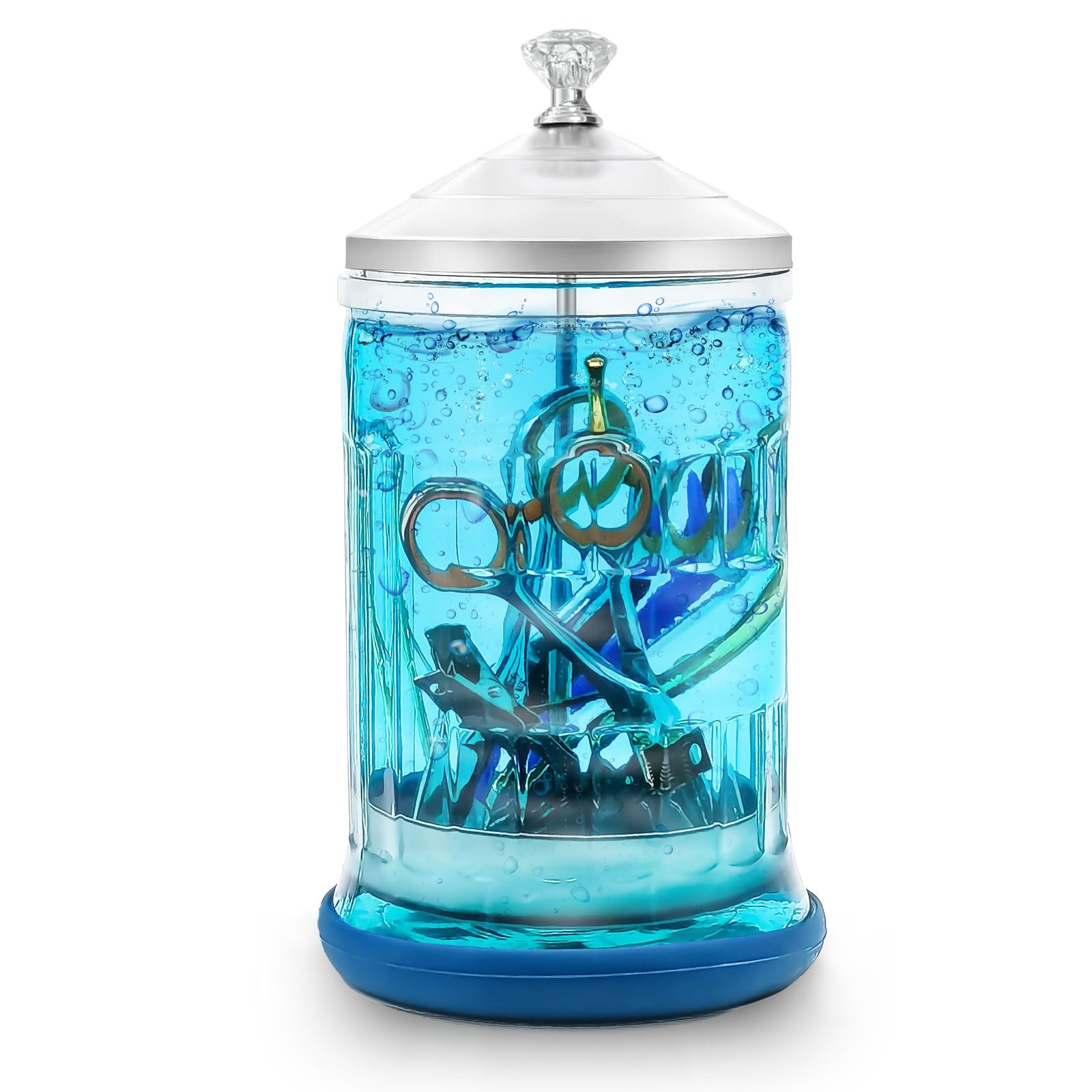 33 Oz Glass Disinfectant MMF7 Jar with Removable Basket, Barber ...