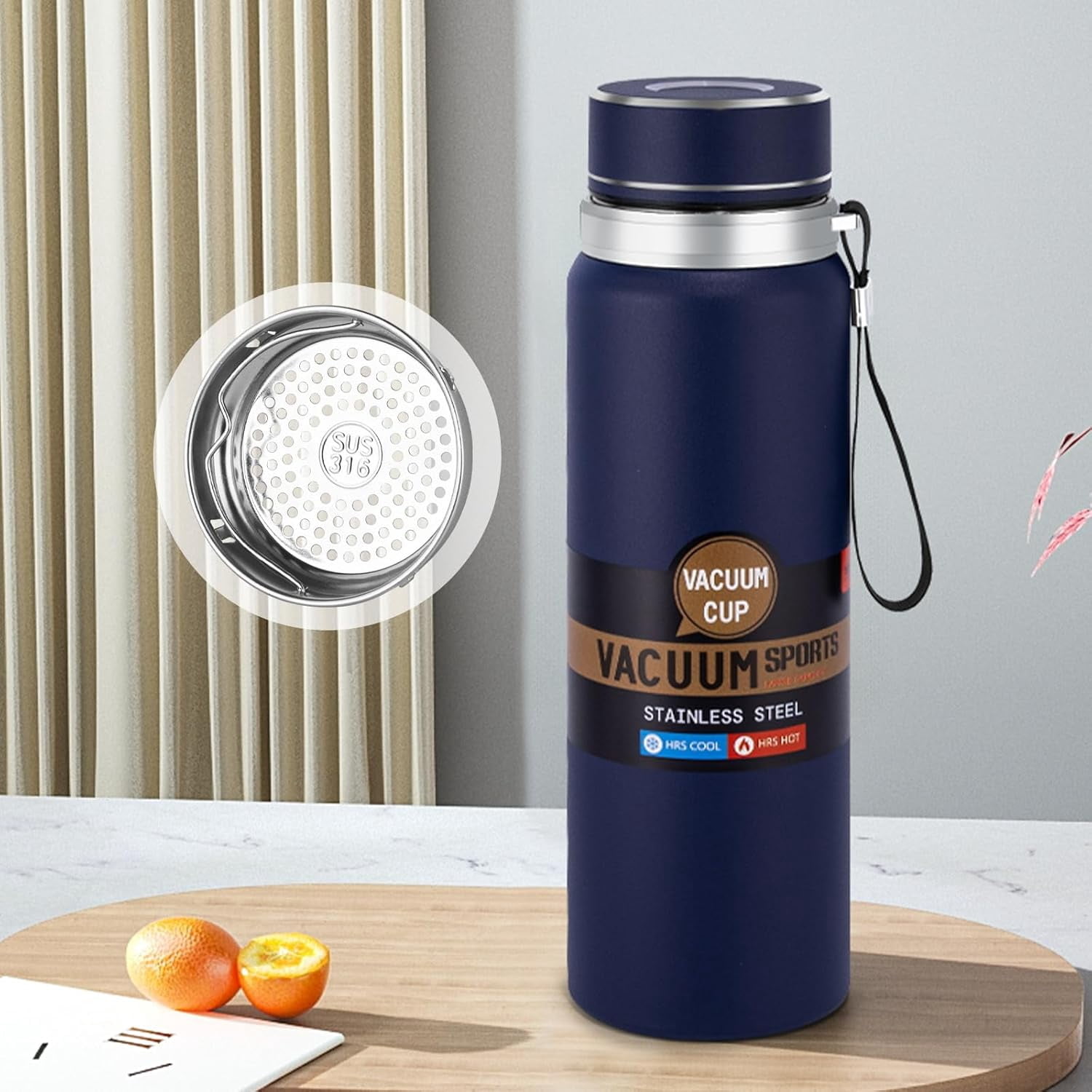 33 Oz Insulated Water Bottle– Double Wall Vacuum for Coffee, Tea ...