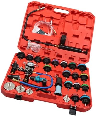 33 PCS Radiator Pressure Tester Coolant Vacuum Refill Kit with Gauge ...