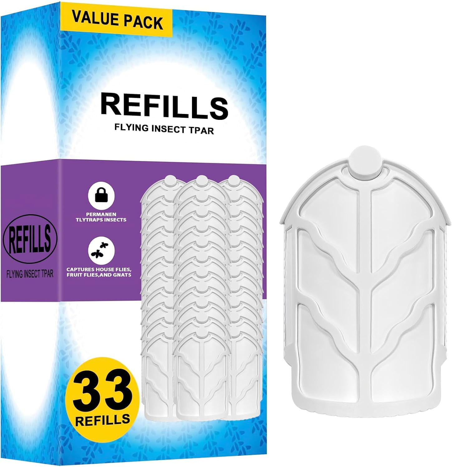 33 Pack Flying Insect Trap Refills Compatible with Flying Insect Trap ...