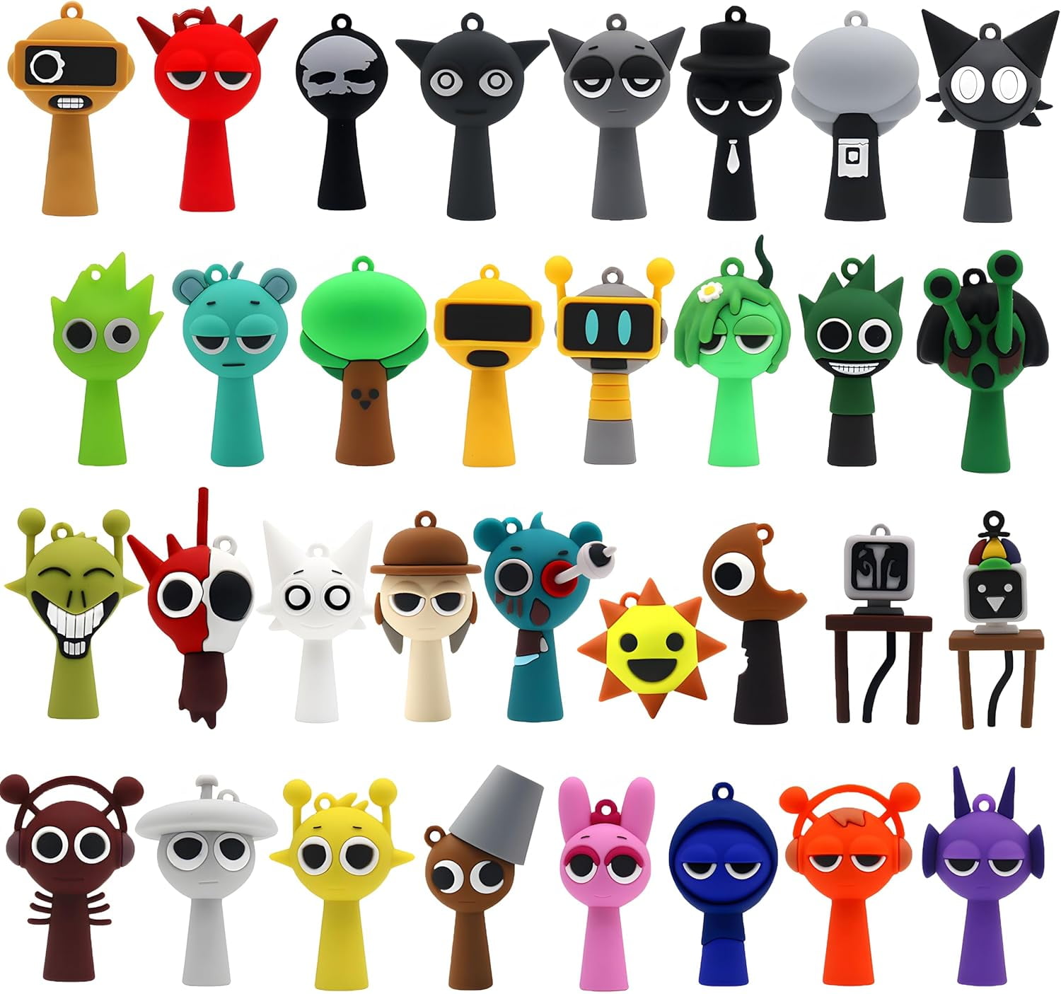 33 Pack Sprunki Toys, Sprunky Toys Sprunki Game Action Figures for ...