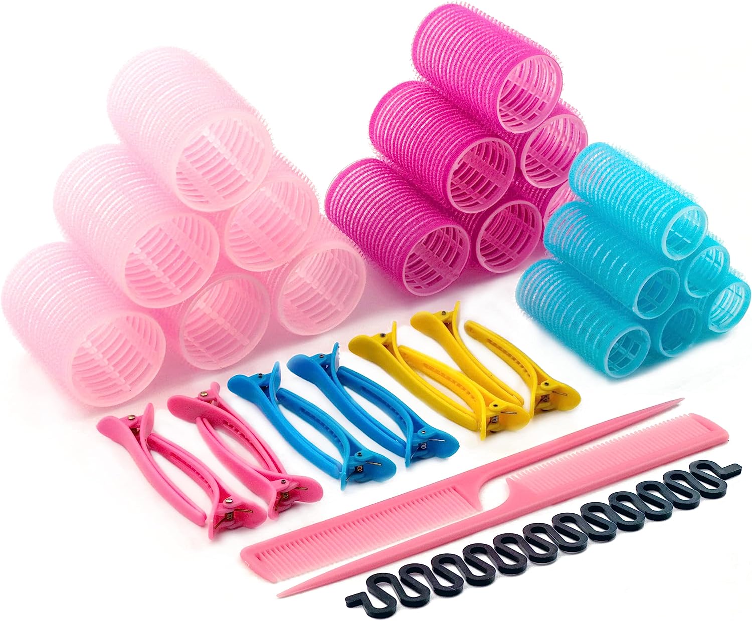 Ameliana 2 Pack Nylon Hair Styling Brush Rollers And Pins Hair Curlers ...