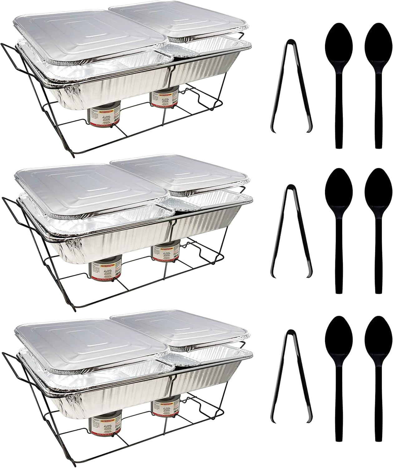 33-Piece Buffet Serving Set with Chafing Dishes, Food Warmers, Racks ...