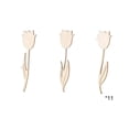 33 Pieces Unfinished Wooden Rose and Tulips Cutouts DIY Crafts Kit for ...
