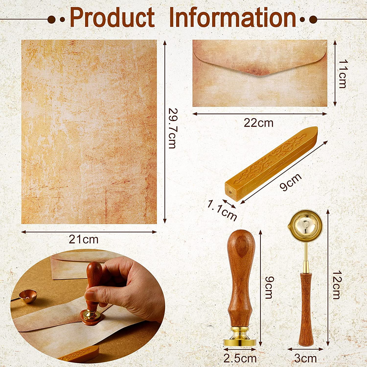 33 Pieces Vintage Paper and Envelopes Set, Including 12 Writing ...