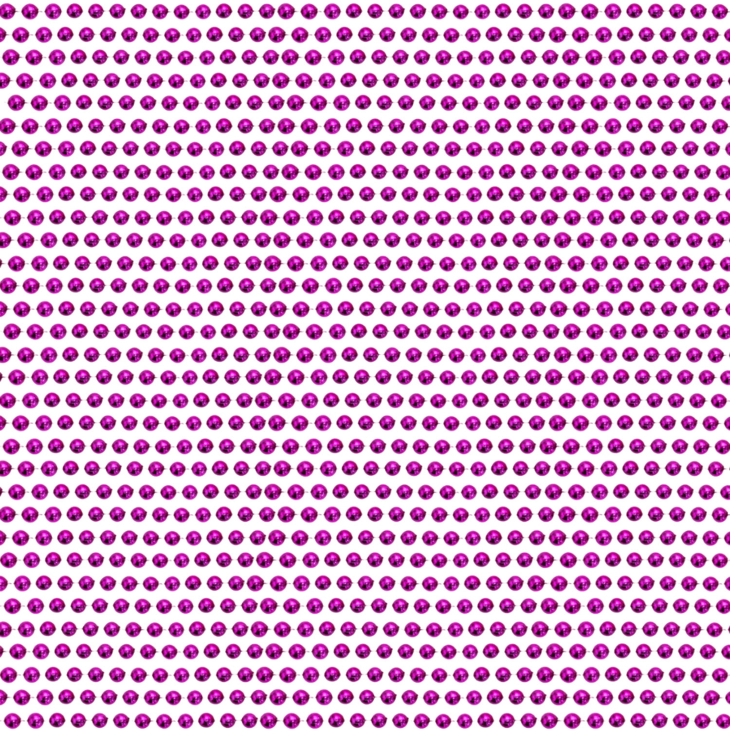 33" Round Metallic Hot Pink Mardi Gras Beads - Case (60 Dozen ...
