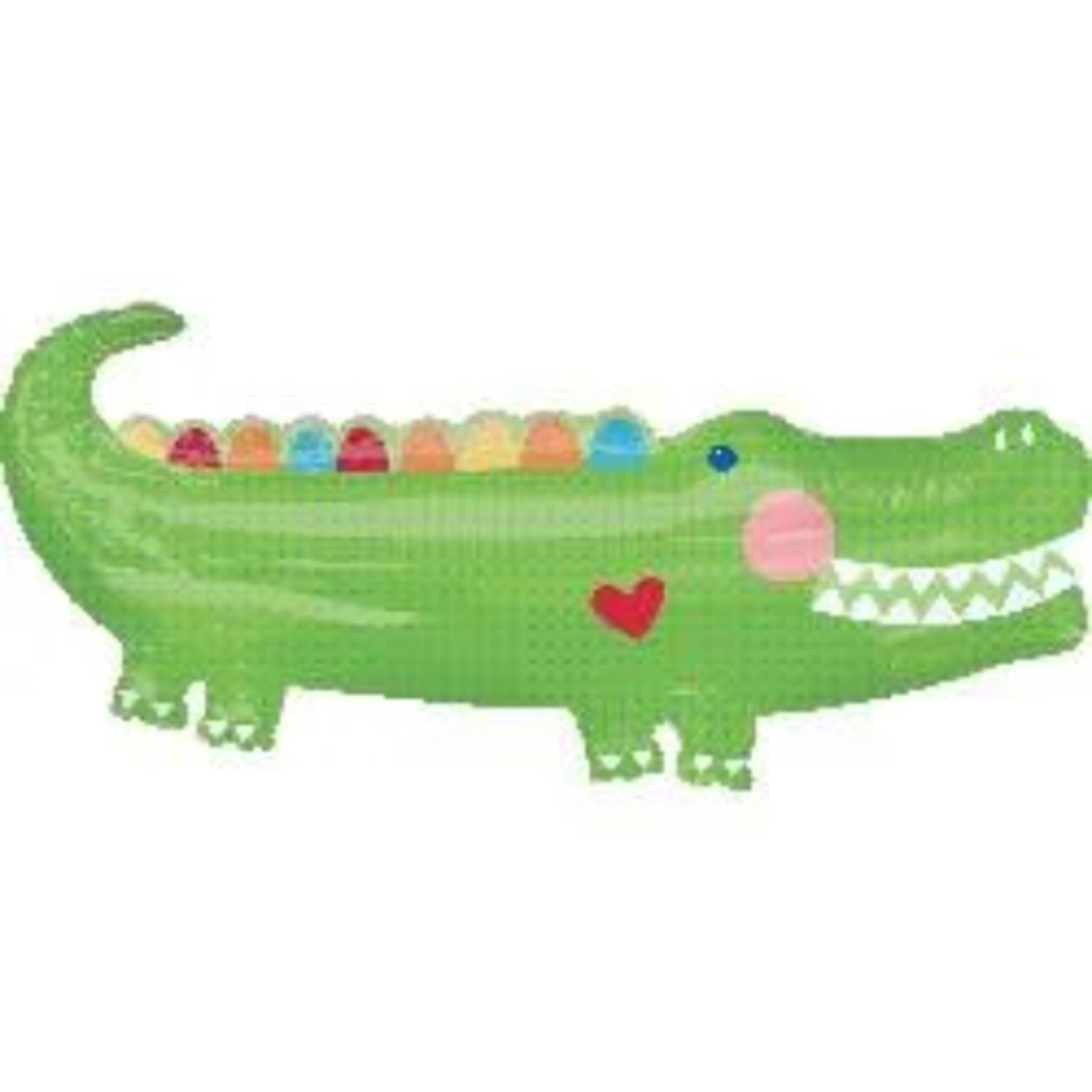 33" SMILING ALLIGATOR BALLOON Large Shape Foil Mylar Balloon Party ...