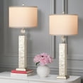 33'' Tall Table lamp Set of 2 with Linen Lampshades, Modern Seashell ...
