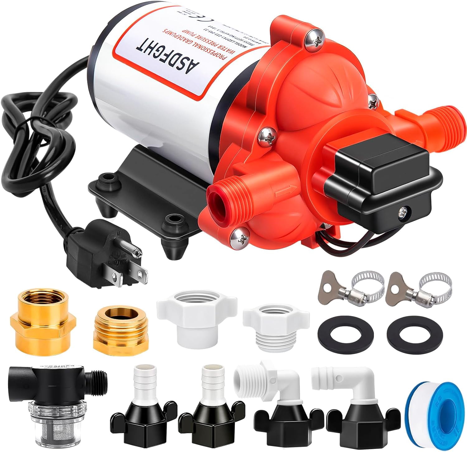 33-Series Professional Grade Water Booster Pump, 115V AC Self Priming ...