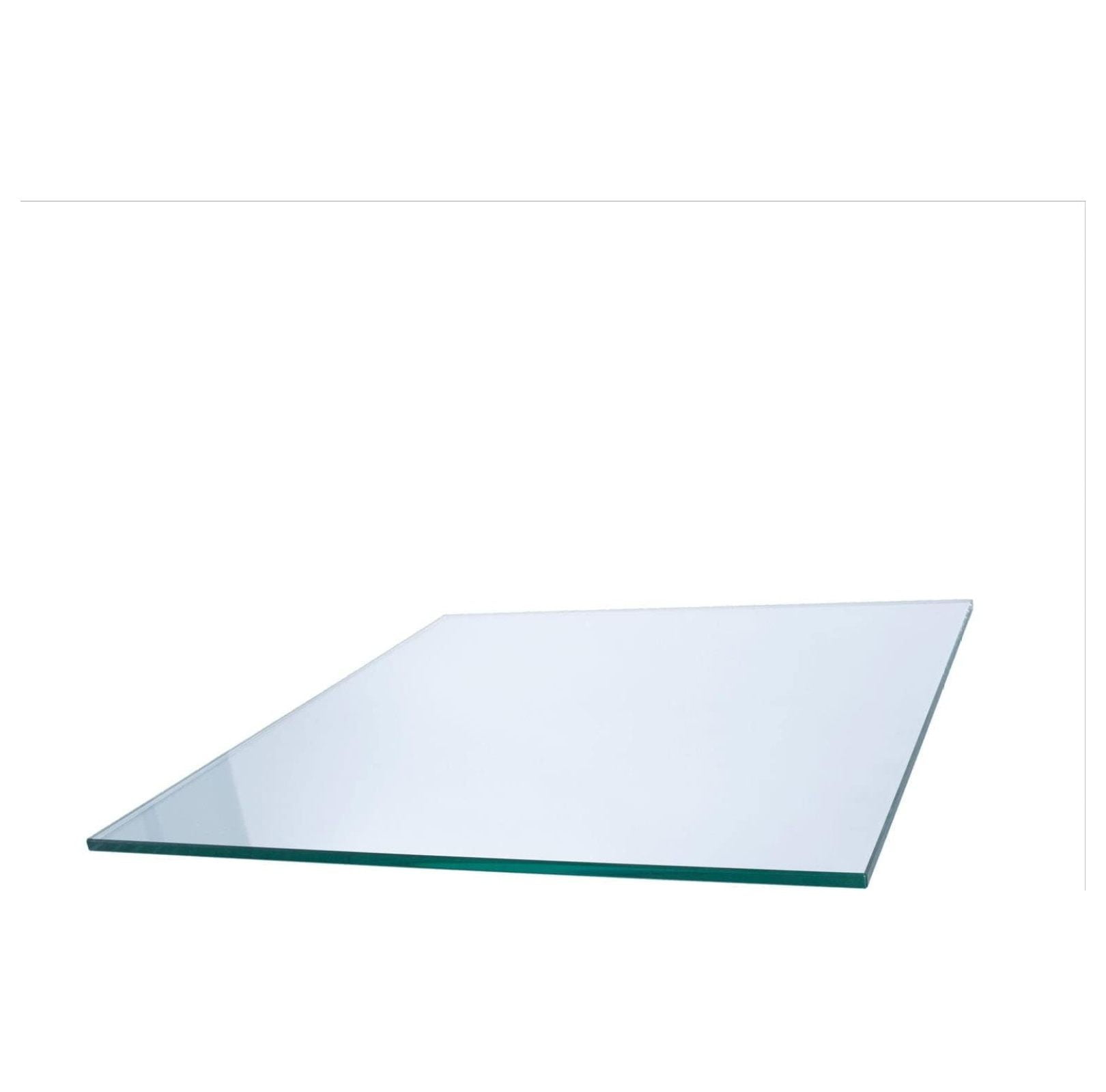 33" Square Clear Tempered Glass Table Top 3/8" Thick - Flat Polish Edge ...