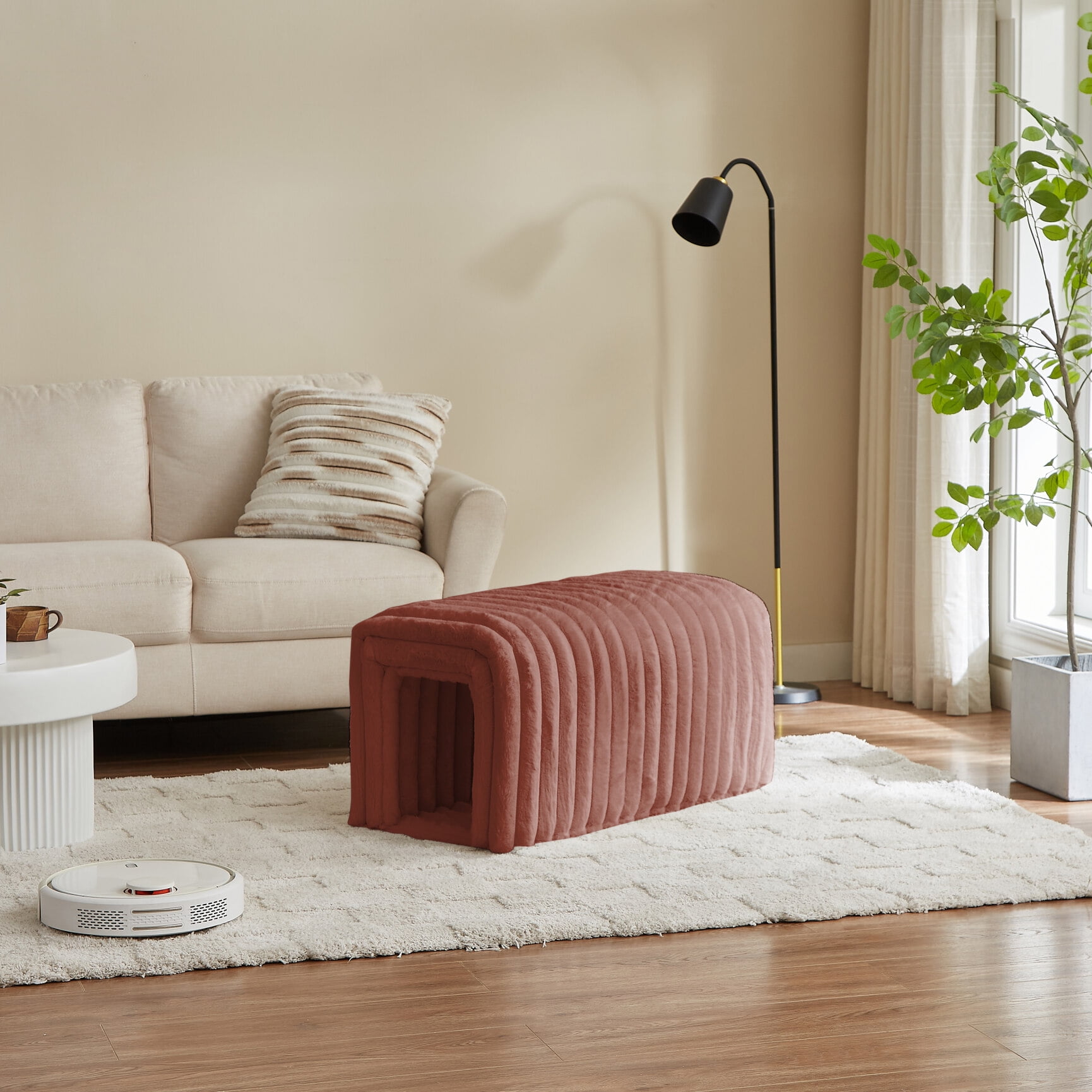 Ottoman Bench, Pet Hollow Bench, Corduroy Bench Sofa Side Ottoman ...