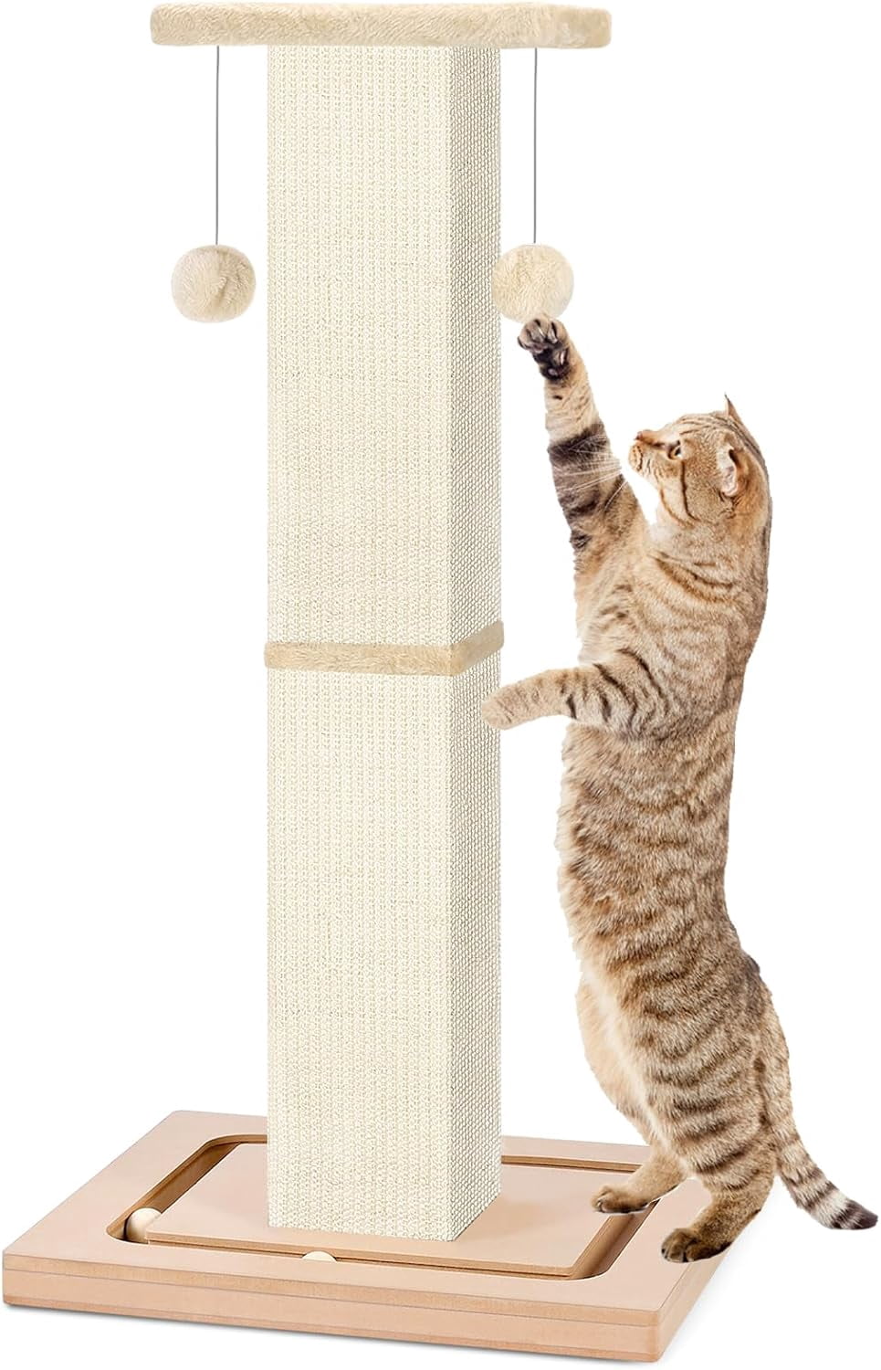33" Tall Cat Scratching Post, Heavy Duty Cat Scratching Post with Ball ...