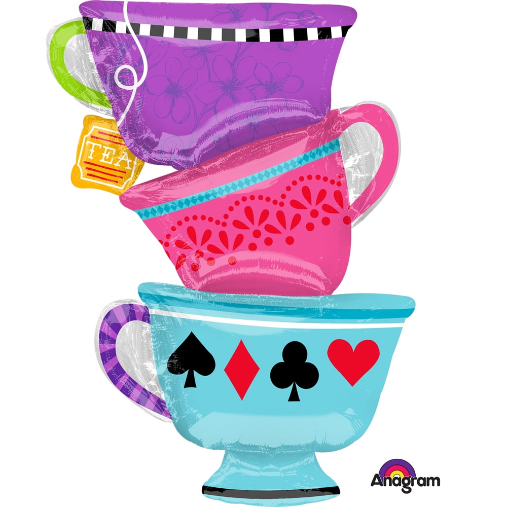 33" Tea Party Tea Cup Foil Balloon - Walmart.com