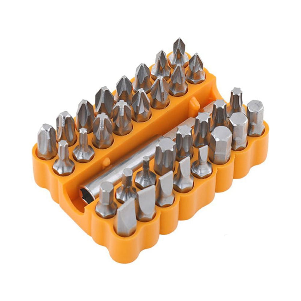 33 Torx Screwdriver Bit Set Hex Shank Slotted Cross Screwdriver ...