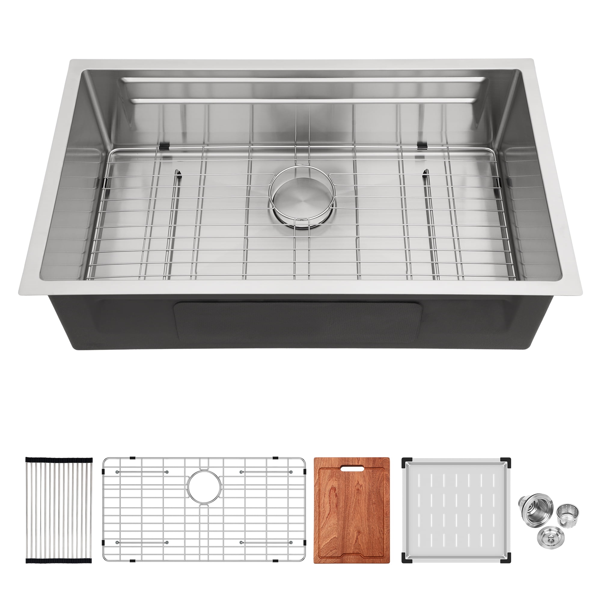 33" Undermount Kitchen Sink - 33*19 inch Single Bowl 16 Gauge Stainless ...