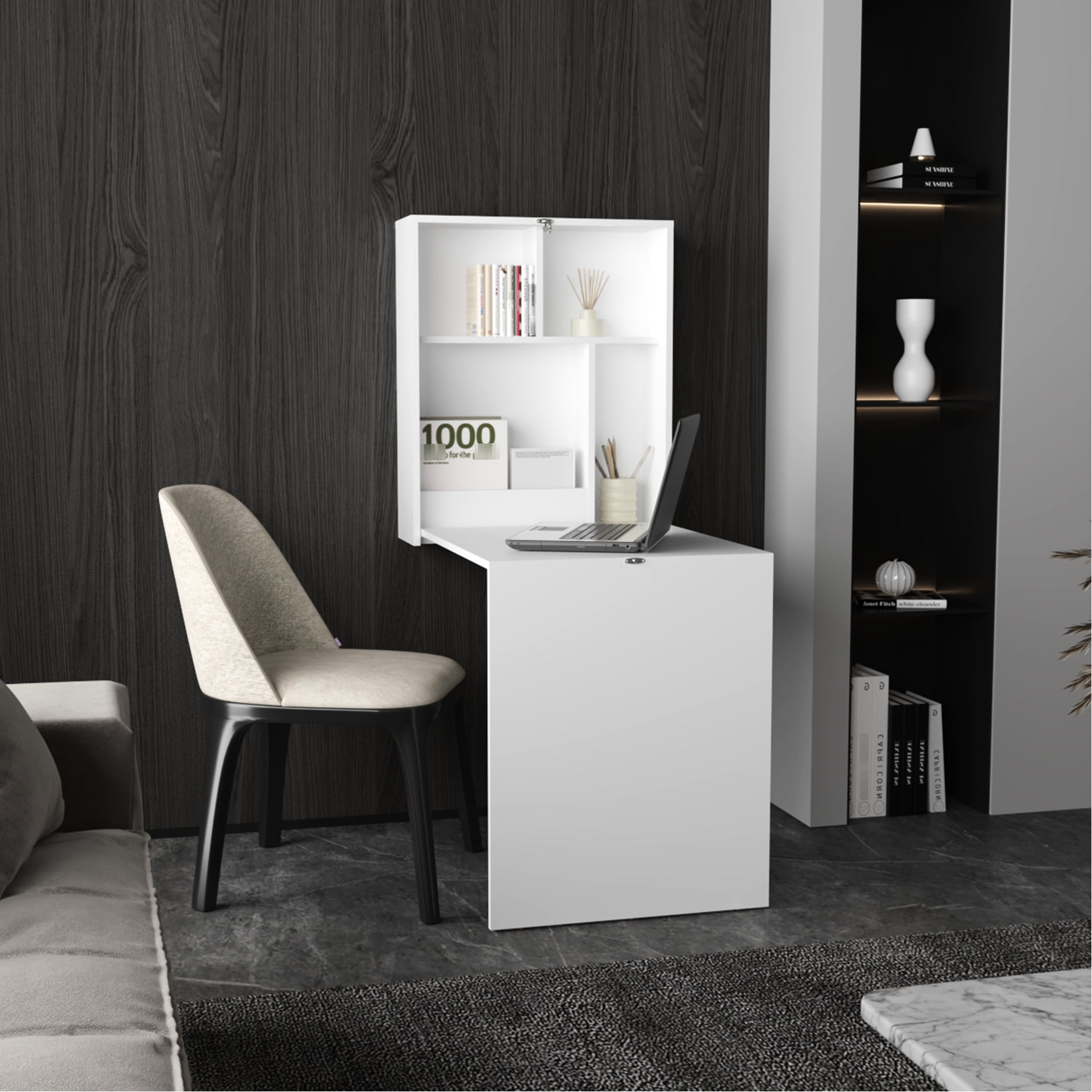 33" Wide X 23" Deep Folding Table With Four Shelves, , Space, Multi ...