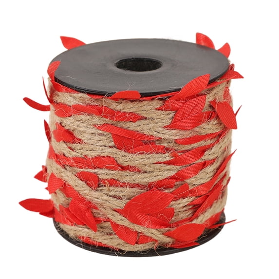 33 feet Natural Twine Green Leaf Jute 3ply 2MM Rope Hemp Burlap Ribbon ...