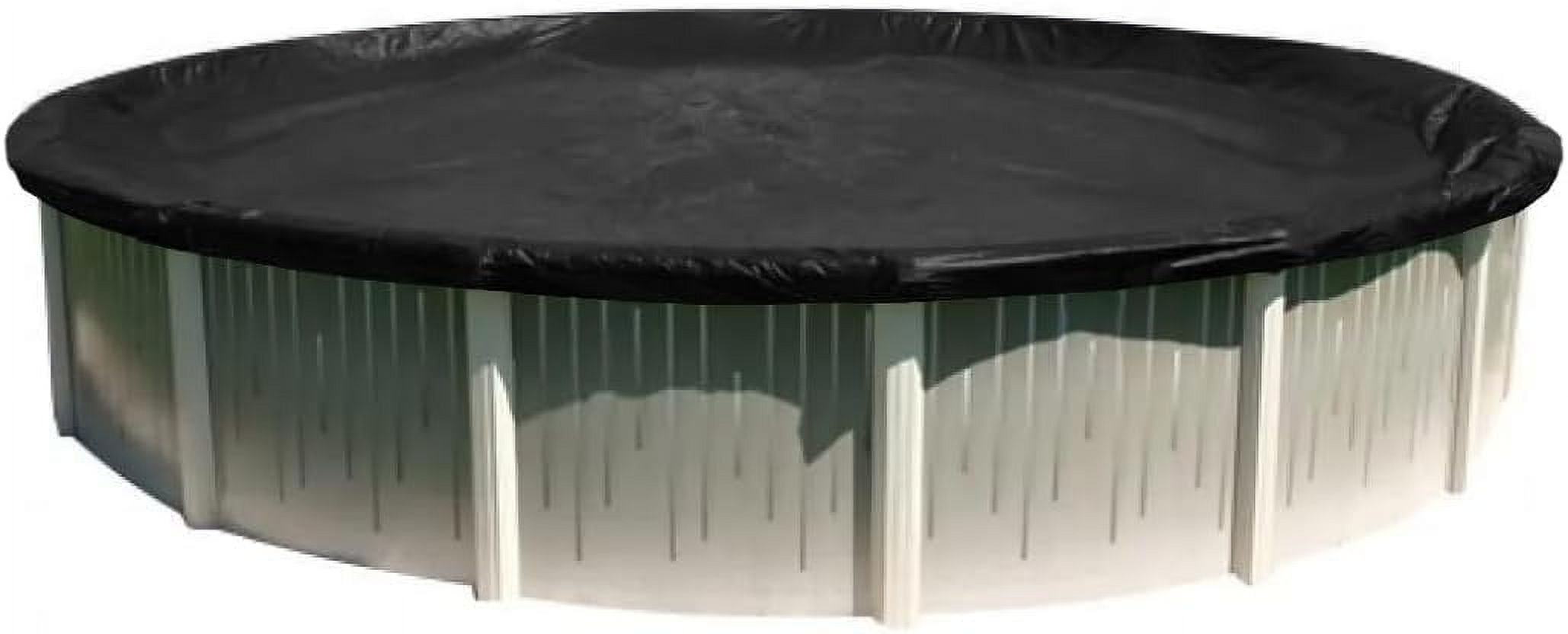 33 ft Round Pool Cover | Deluxe Above Ground Pool Cover | Blue/Black ...