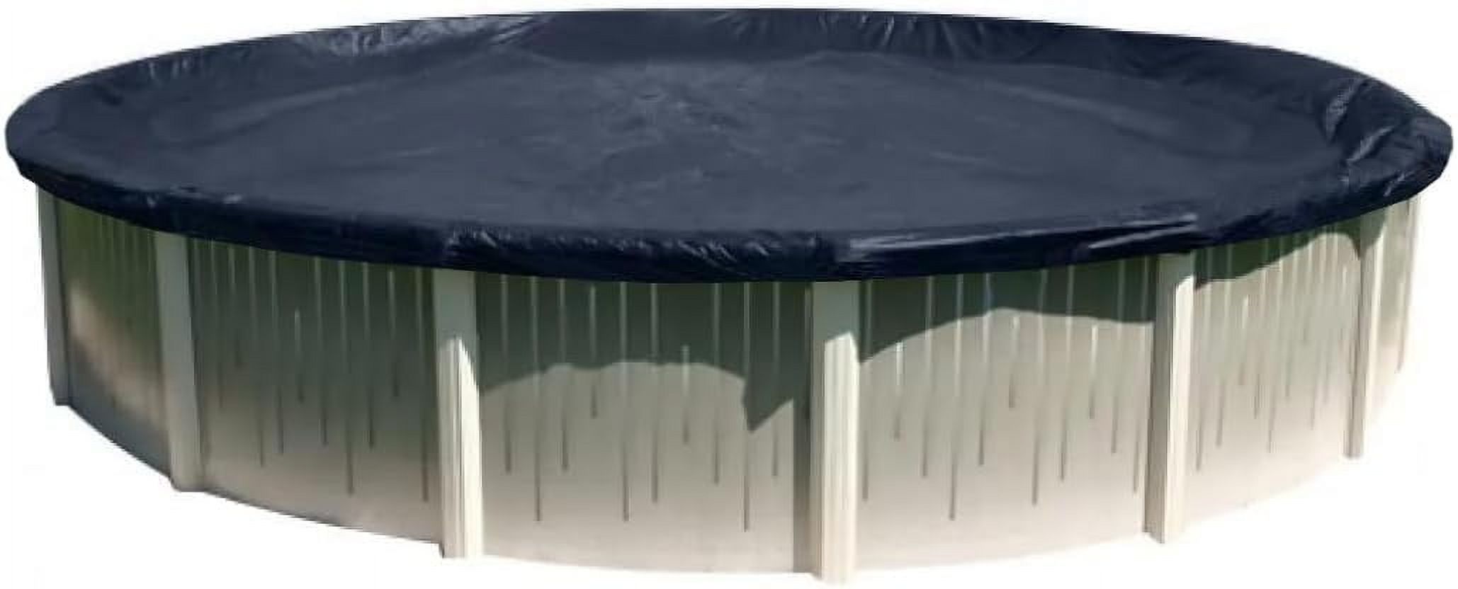 33 ft Round Pool Cover | Economy Above Ground Pool Cover | Blue/Black ...