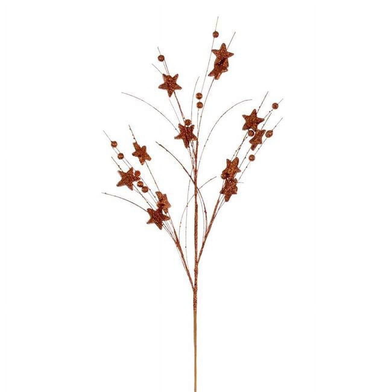 33 in. Copper Star & Ball Glitter Spray, 6 Piece per Bag - Walmart.com