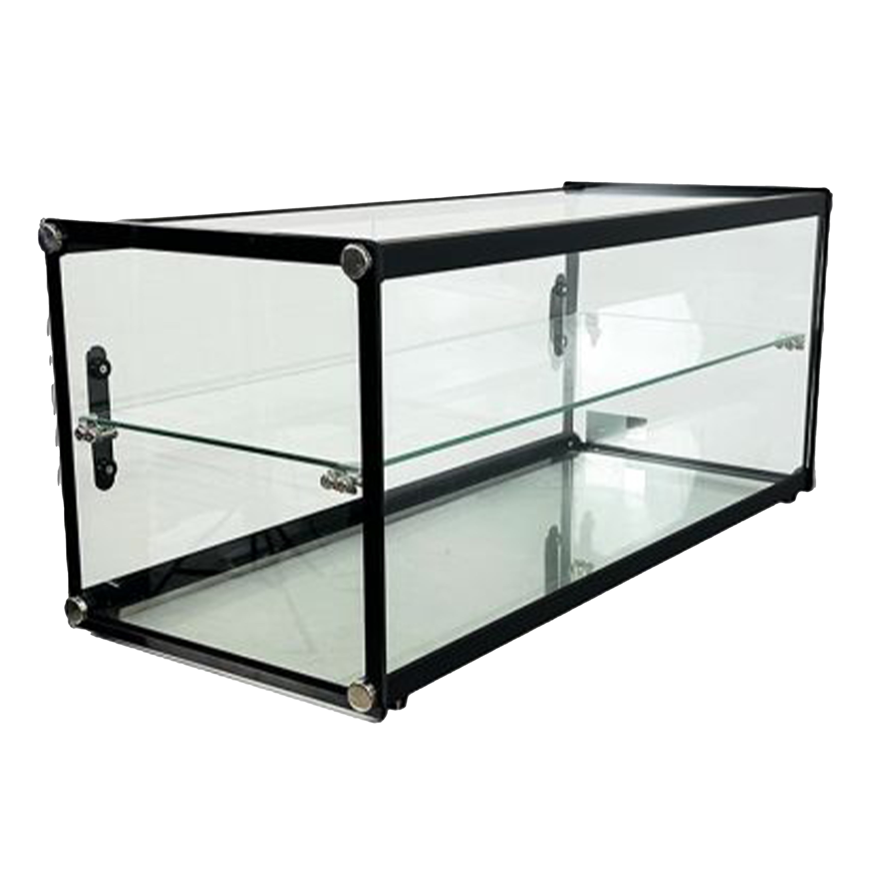 33 in. Glass Shelf Countertop Dry Bakery Show Case 3.1 Cu. Ft. Glass ...