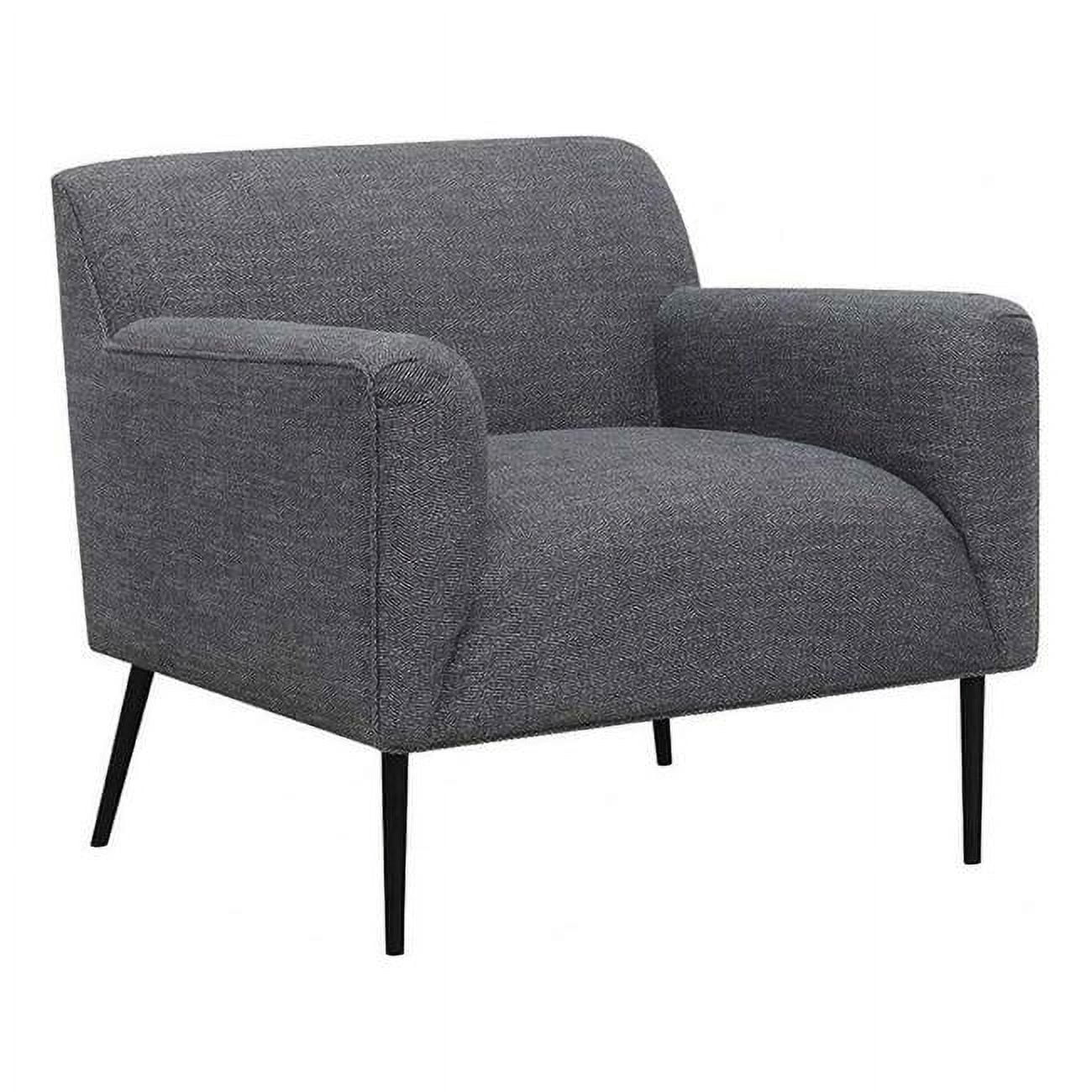 33 in. Tobin Accent Chair with Padded Seat & Waterfall Edge, Pleated ...