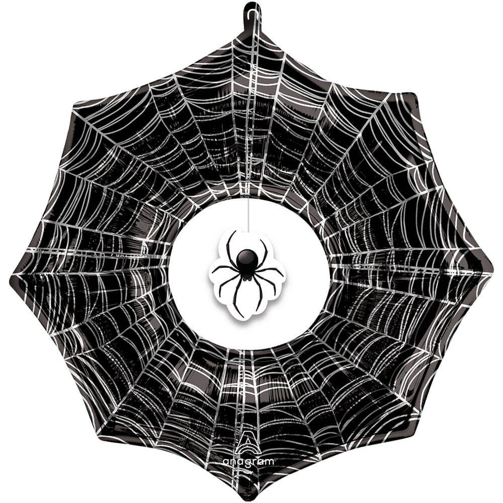 33 inch Creepy Spider Web Anagram Foil Mylar Balloon - Party Supplies ...