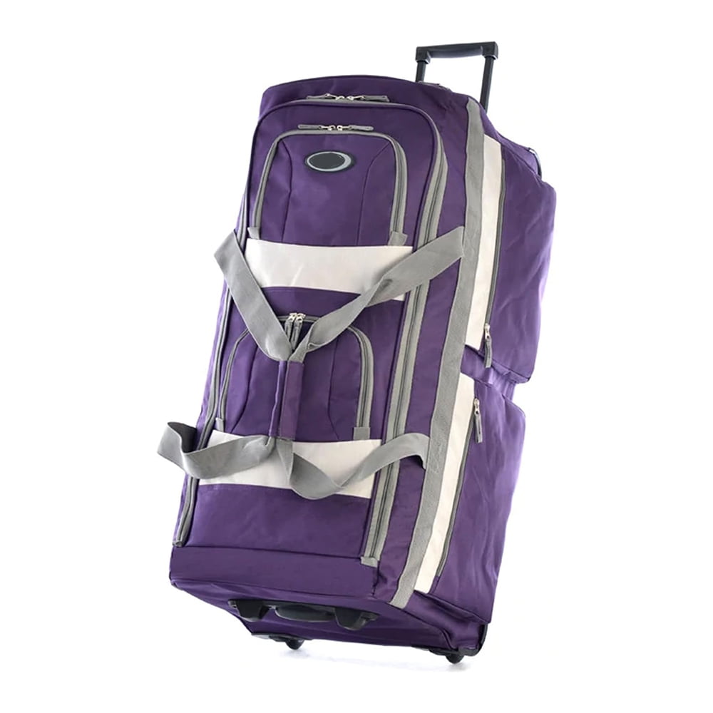 33 inch Jumbo size 8 Pocket Lightweight Rolling Duffel Bag, Suitcase ...