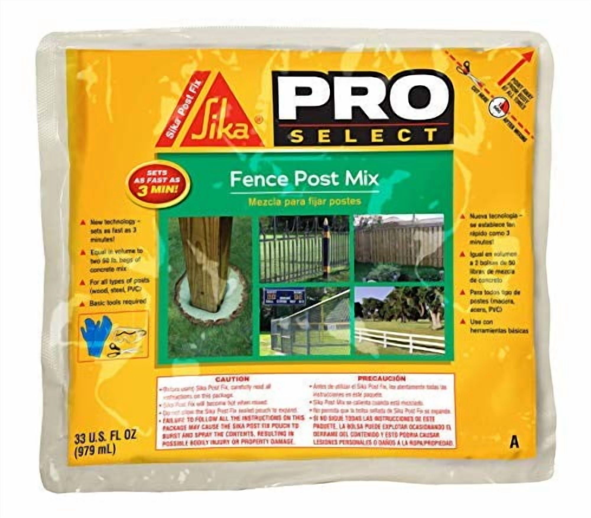 Sika, 33 oz Post Fix Fence Mix Foam for Wood, Steel, Aluminum, PVC ...