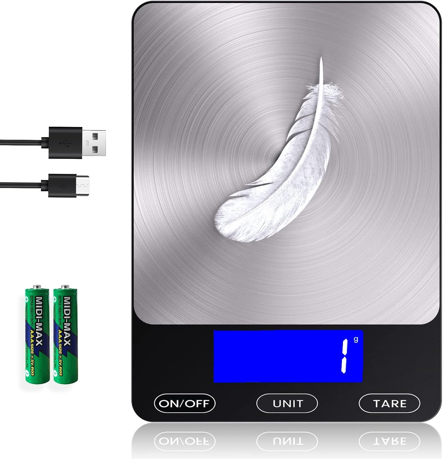 33-pound digital kitchen scale, used for measuring food in ounces and ...