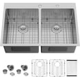 33 x 22 Drop In Kitchen Sink - 33 Inch Gunmetal Black Stainless Steel ...