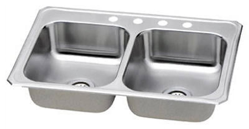 Elkay 33 x 22 x 7-Inch Stainless-Steel Satin Double-Compartment Kitchen ...