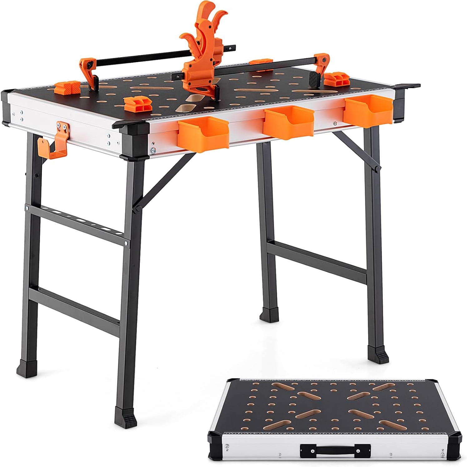 33” x 24” Foldable Workmate Work Bench, Portable Workbench, Lightweight ...