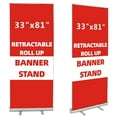 33" x 81" Premium Retractable Roll Up Banner Stand Only!!! + Pop up ...