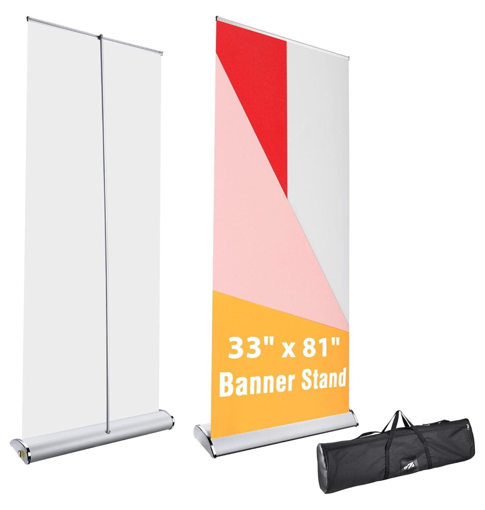 33"x81" Aluminum Retractable Roll Up Banner Stand Trade Show Display ...